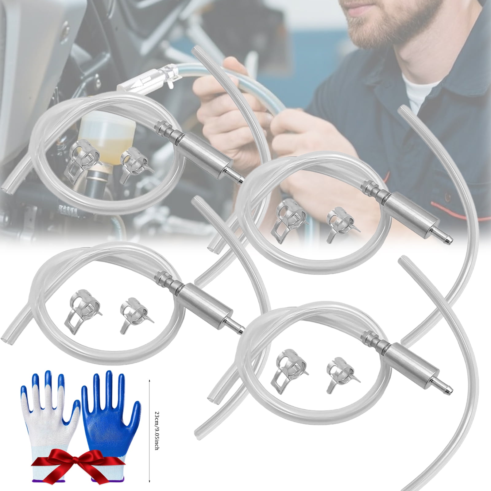 Brake Bleeder Hose- One Way Check Valve Tube Bleeding Tool Kit for ...