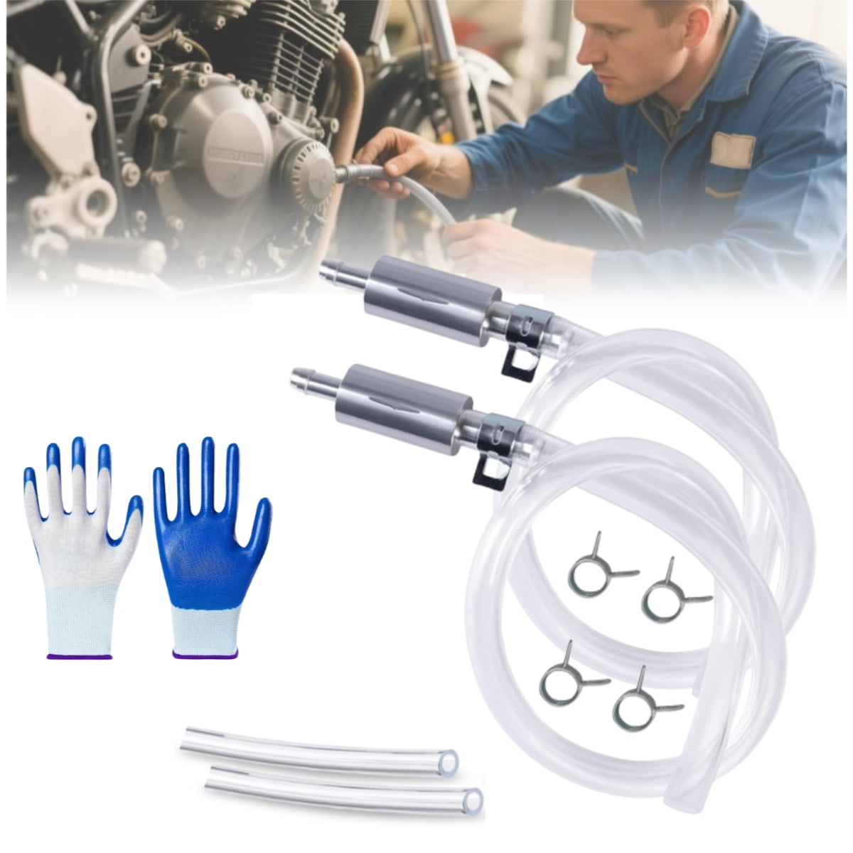 Brake Bleeder Hose- One Way Check Valve Tube Bleeding Tool Kit for ...