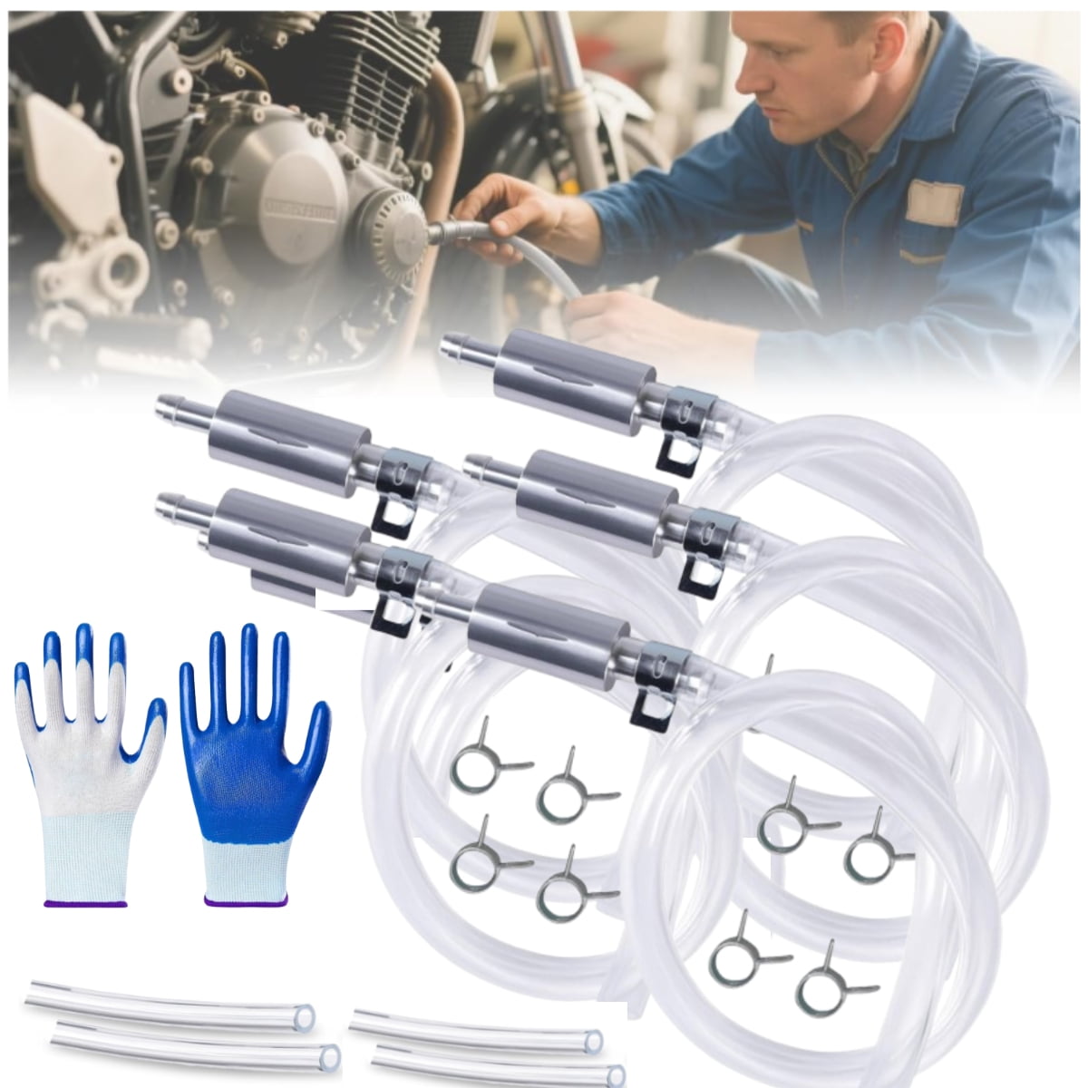 Brake Bleeder Hose- One Way Check Valve Tube Bleeding Tool Kit for ...