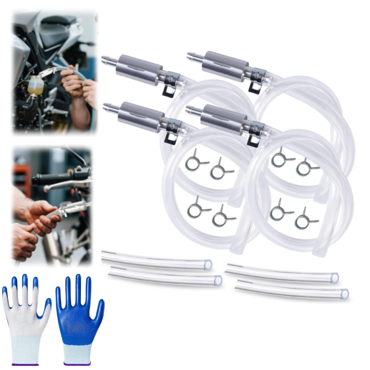 Brake Bleeder Hose,One Way Check Valve Tube Bleeding Tool Kit Universal ...