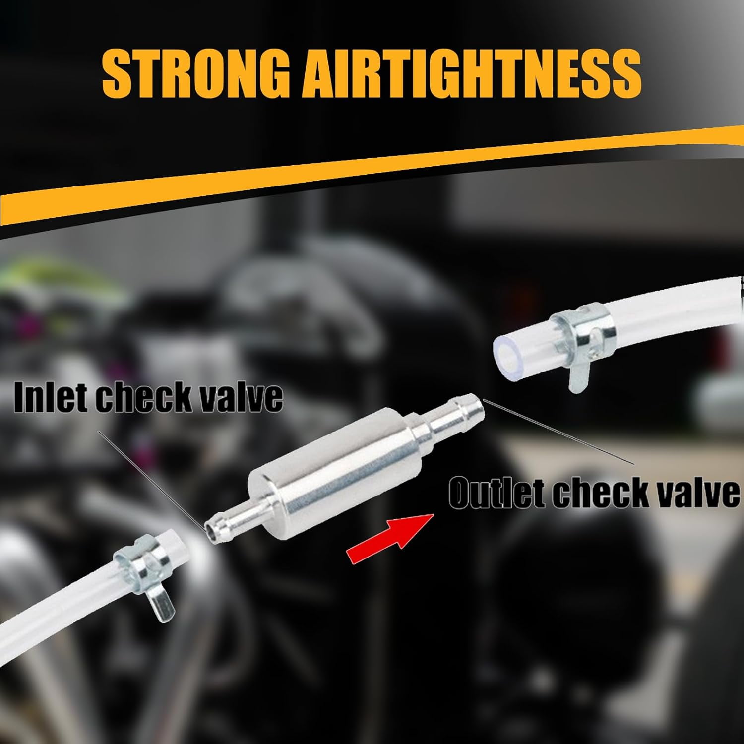 Brake Bleeder Hose One Way Valve, Durable Brake Bleeder Hose with Check ...