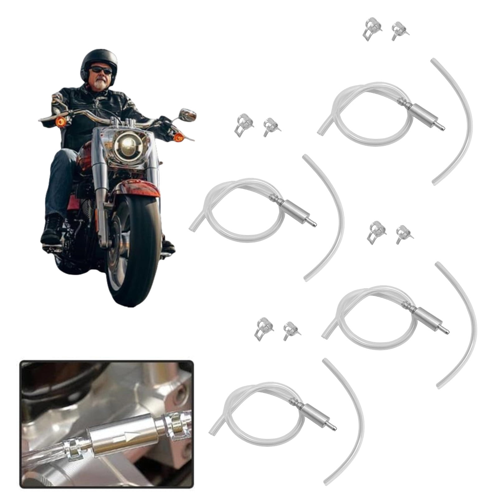 Brake Bleeder Kit,Brake Bleeder Hose, One Way Check Valve Tube Bleeding ...