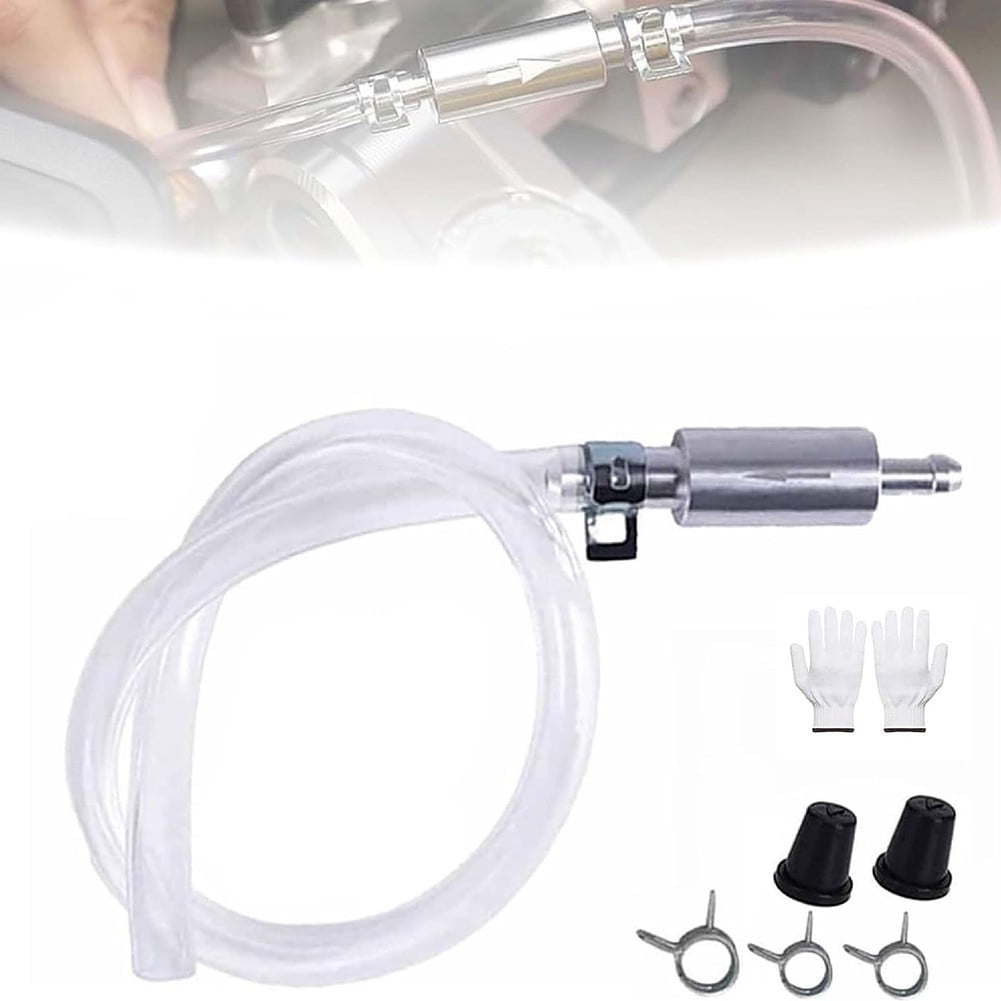Brake Bleeder Kit Fluid Change Tool Aluminium Brake Hose Built-In Check ...