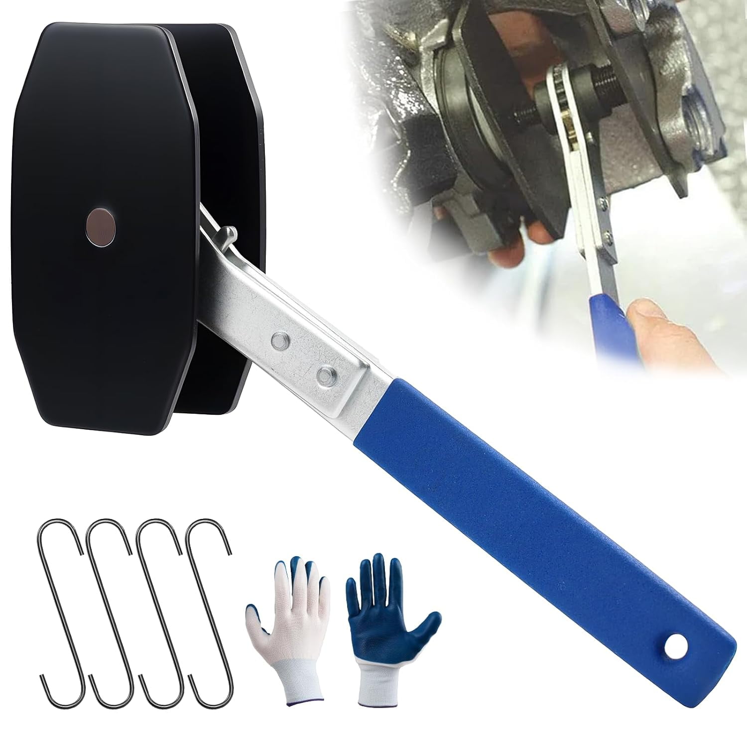 Brake Caliper Compression Tool, Caliper Piston Compressor Tool with 4 ...