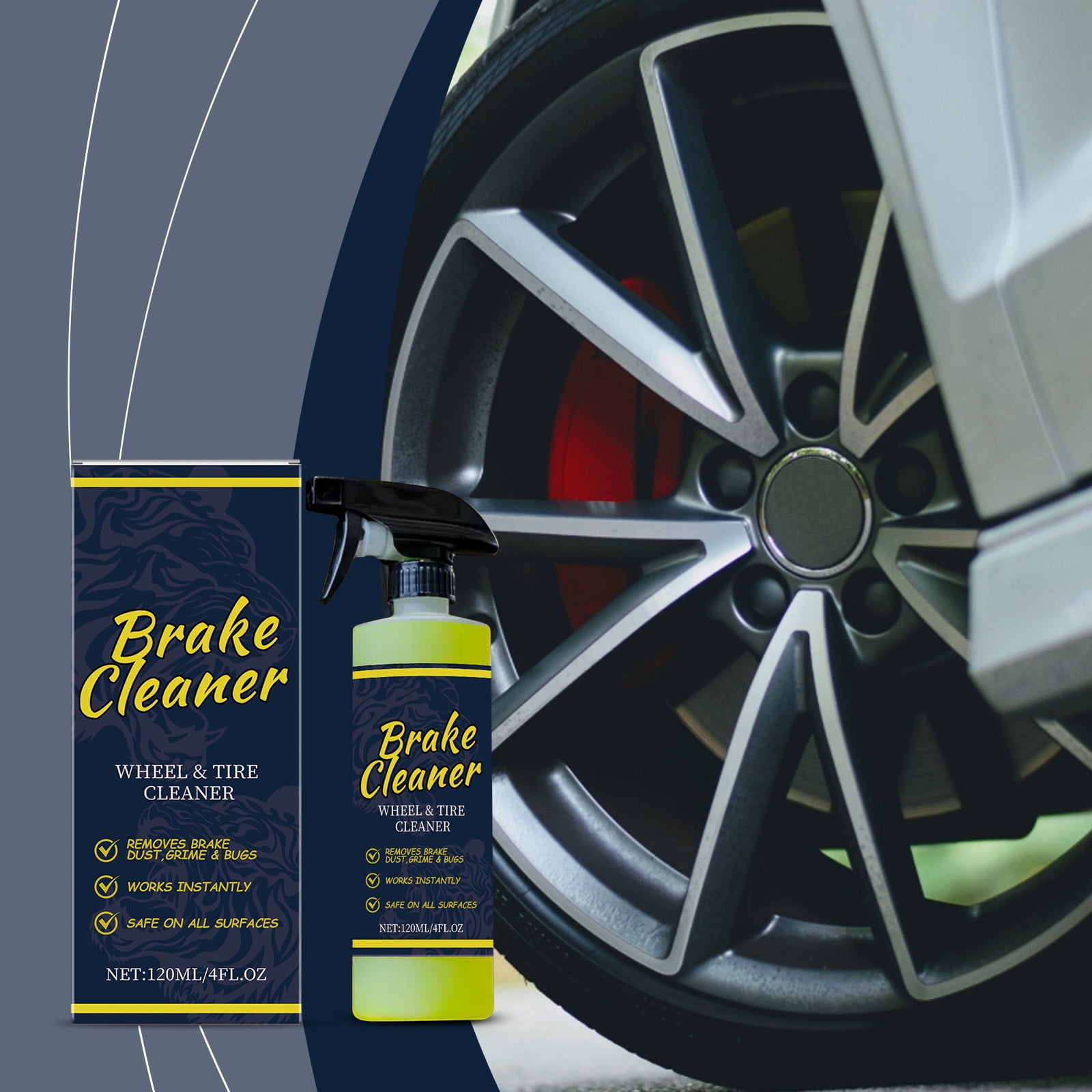 Brake Cleaner Tire Degreaser, 120ml Concentrate, Heavy Duty Formula ...