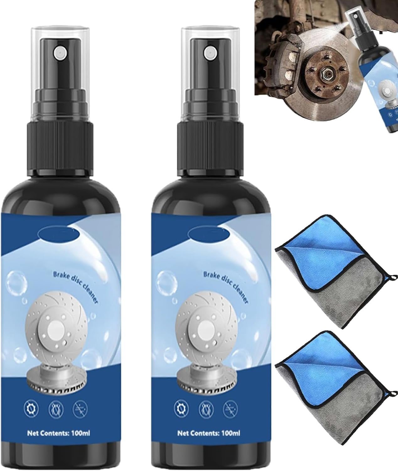 Brake Disc Cleaner Spray for Noise Reduction - 3 Pcs Automotive Brake ...