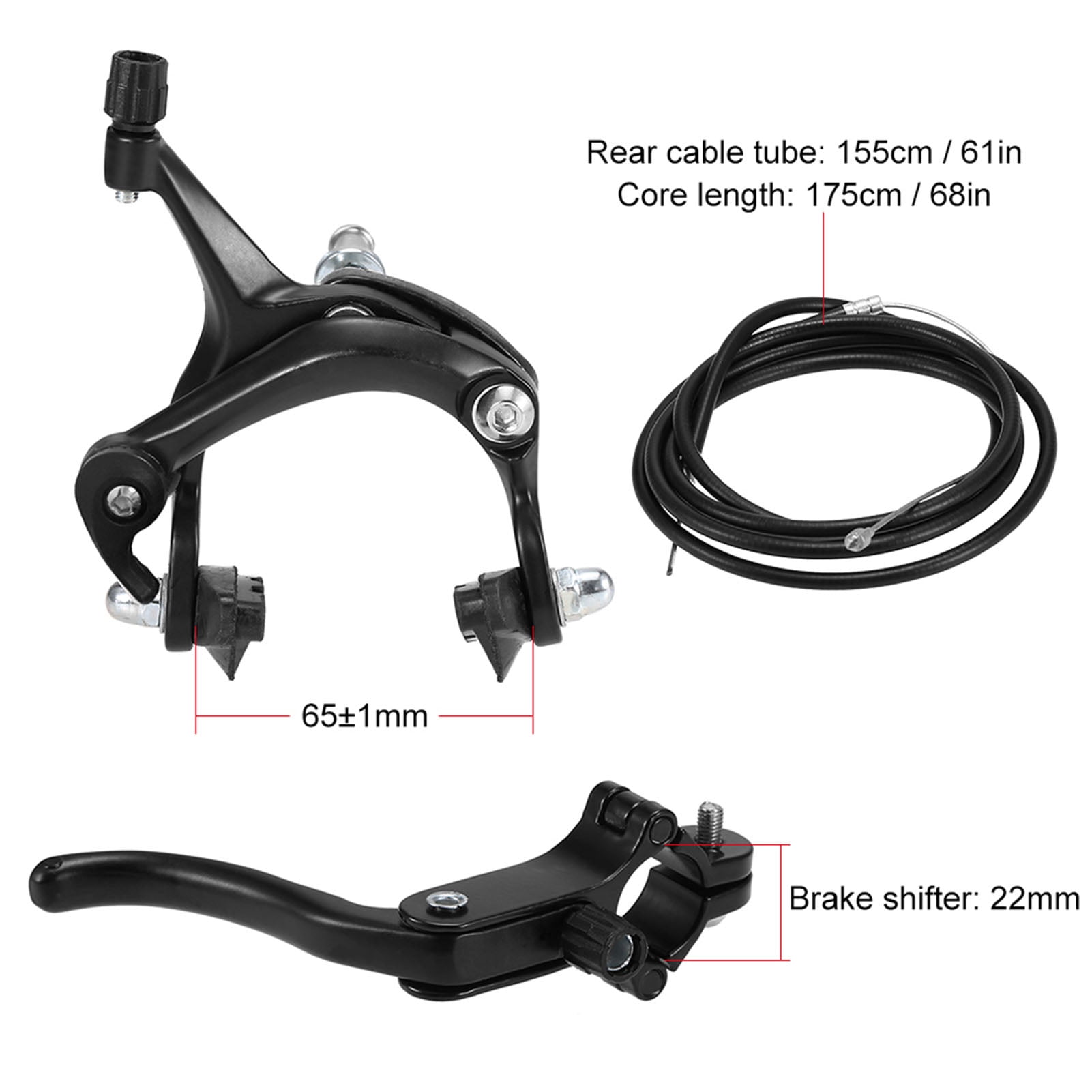 Brake Front / Rear Fixie Bike Brake Kit Road Bike Cruiser Brake Set ...