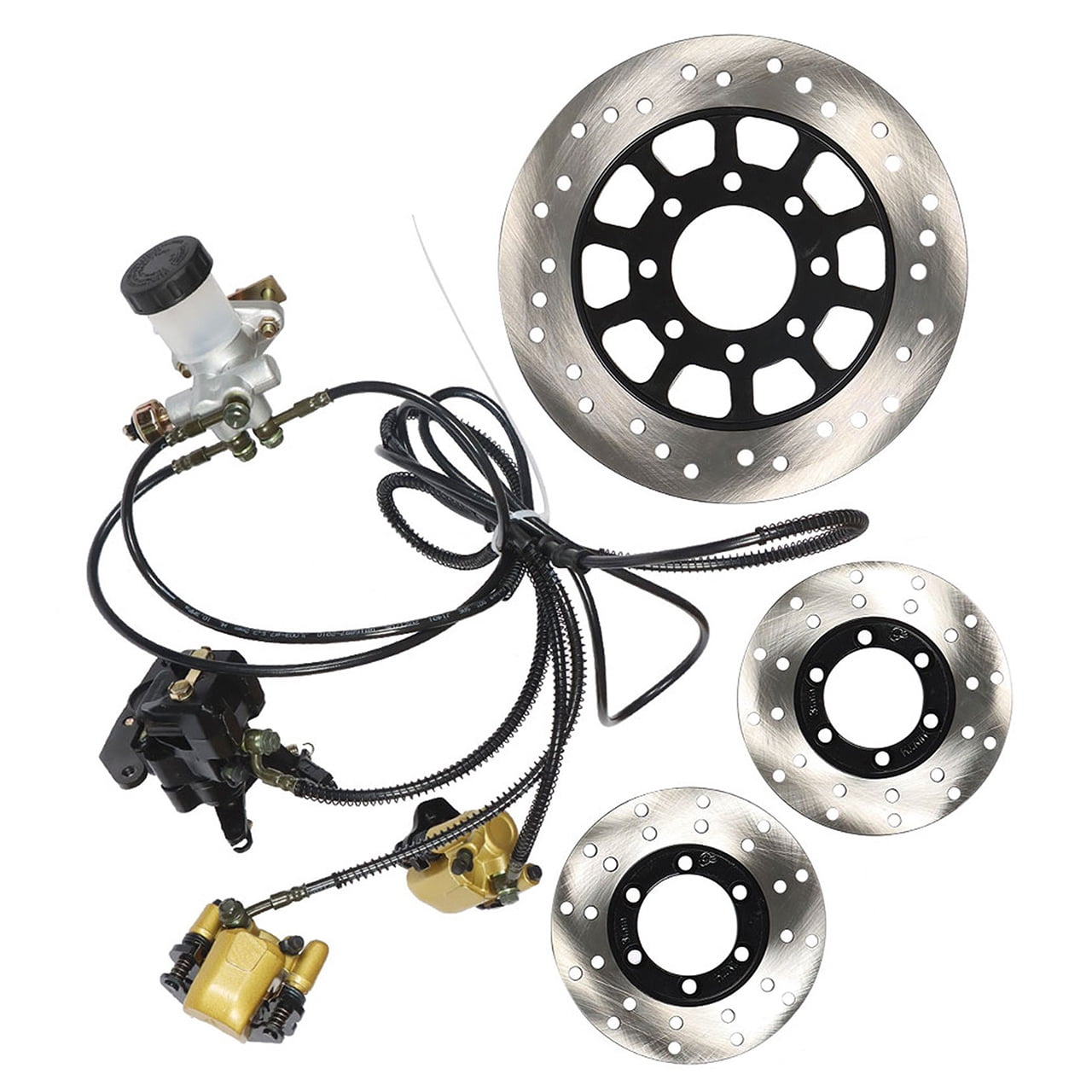 Brake Master Cylinder Kit, Master Cylinder Hose Caliper Pads Universal ...