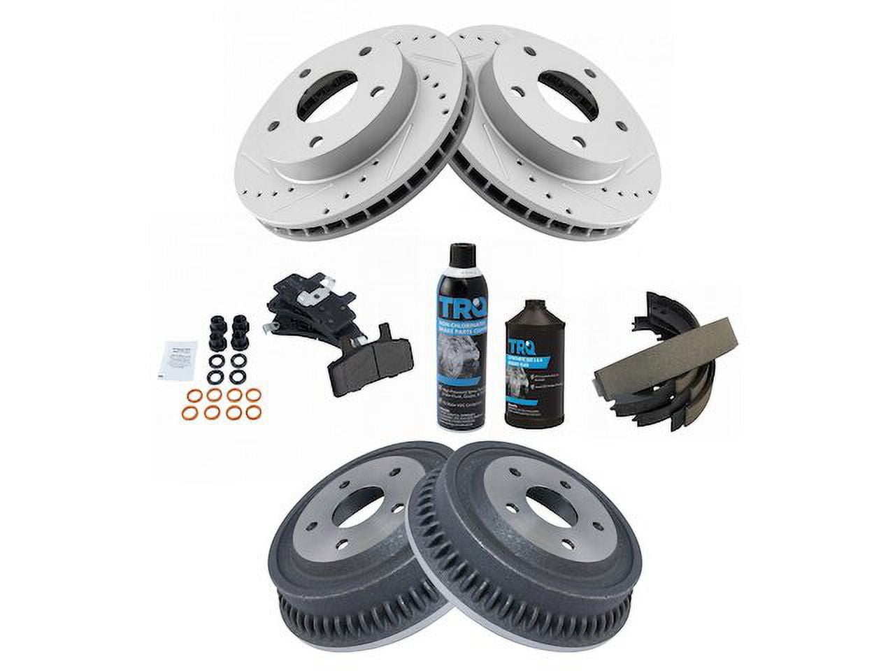 Brake Pad Rotor Shoe Drum Kit - Compatible with 1994 - 1999 Dodge Ram ...