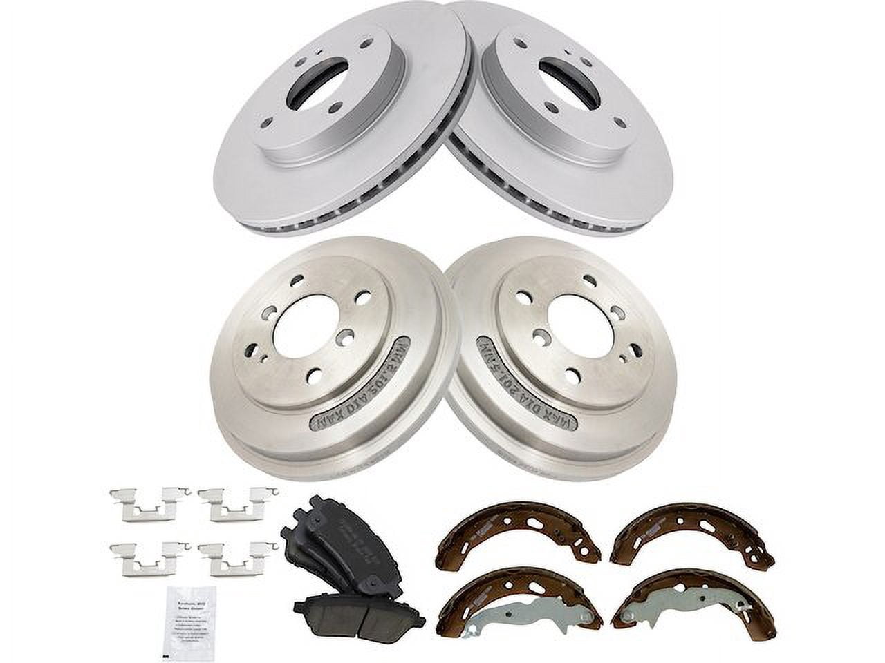 Brake Pad Rotor Shoe Drum Kit - Compatible with 2011 - 2016 Ford Fiesta ...