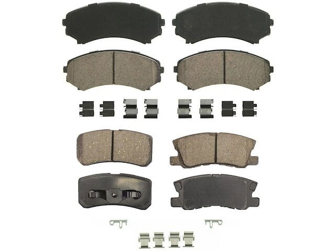Brake Pad Set - Compatible with 2001 - 2006 Mitsubishi Montero 2002 ...