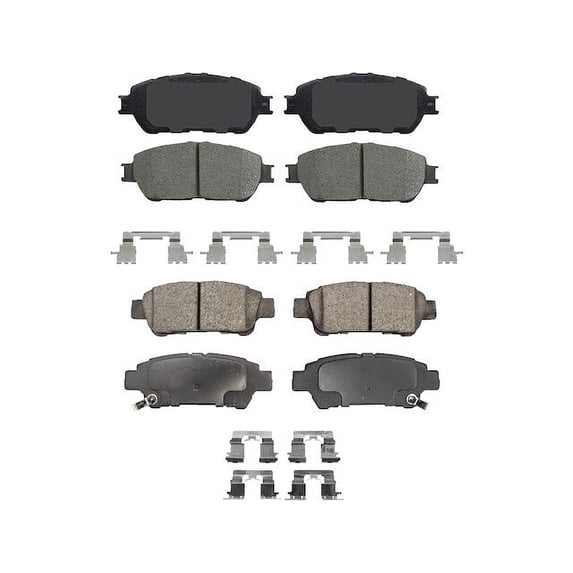 Brake Pad Set - Compatible with 2004 - 2010 Toyota Sienna 2005 2006 ...