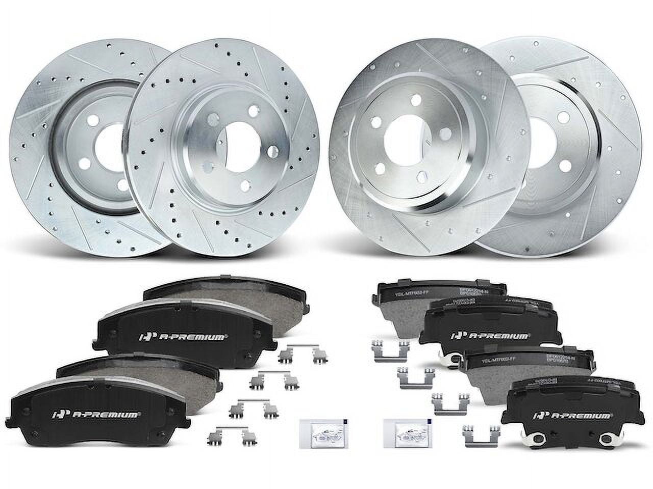Brake Pad and Rotor Kit 12 - Compatible with 2009 - 2018, 2020 Dodge ...