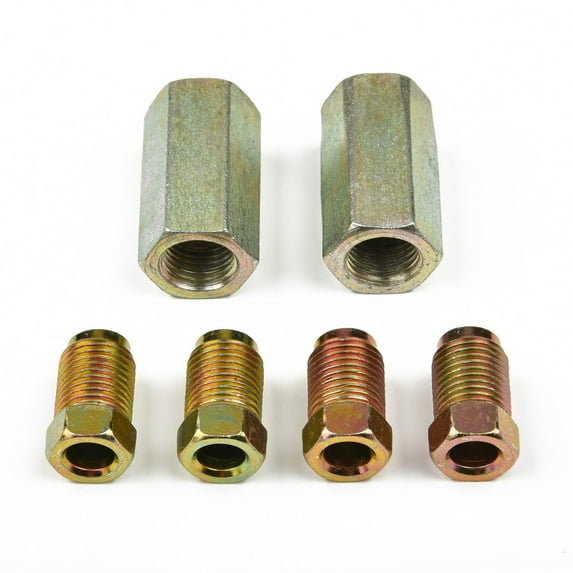 Brake Pipe 2 Qty 2 Way Female Connector With 4 M10 10mm Male Nuts 3 / ...