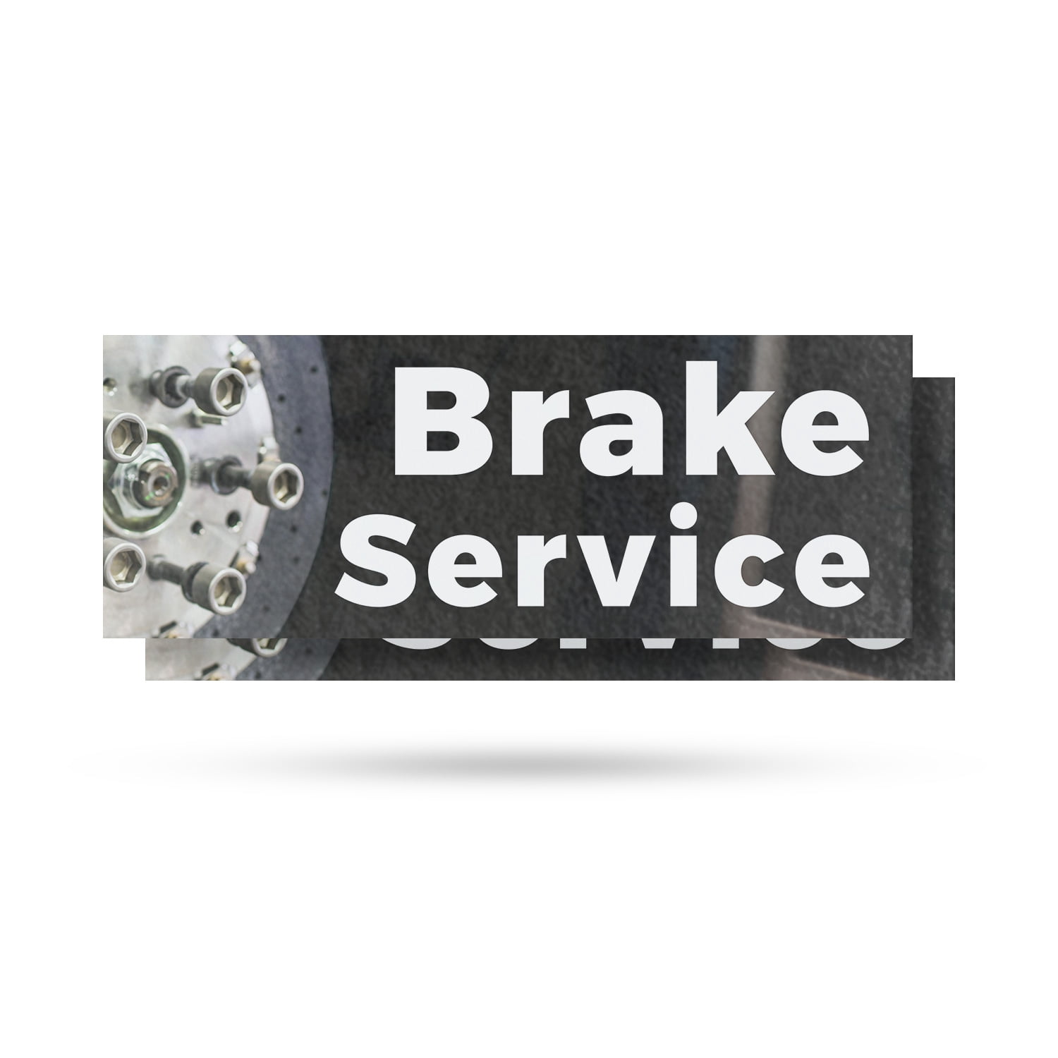 Brake Service Vinyl Decal 2 Pack of 24 Inch x 9 Inch Weatherproof Heavy ...