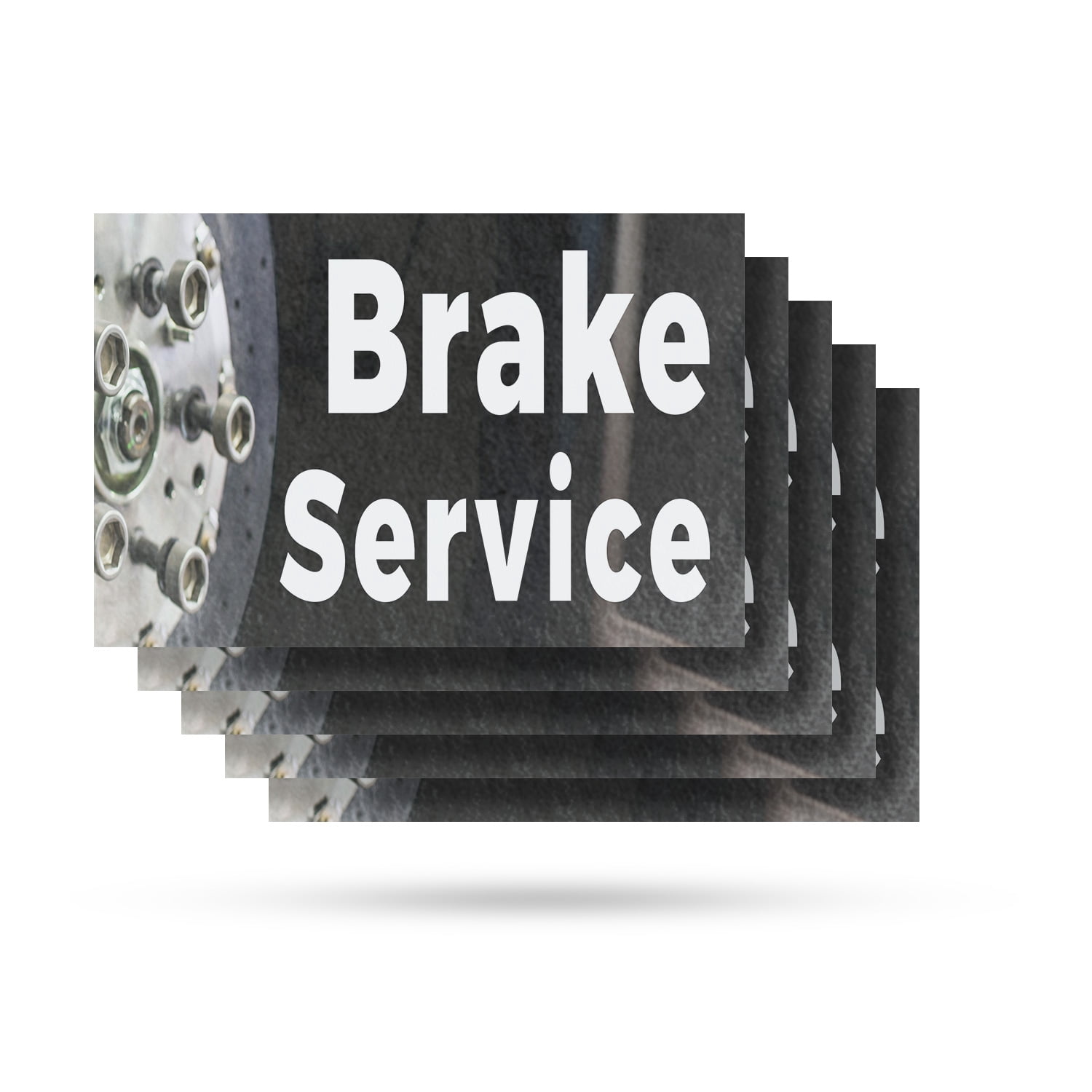 Brake Service Vinyl Decal 5 Pack of 18 Inch x 24 Inch Weatherproof ...