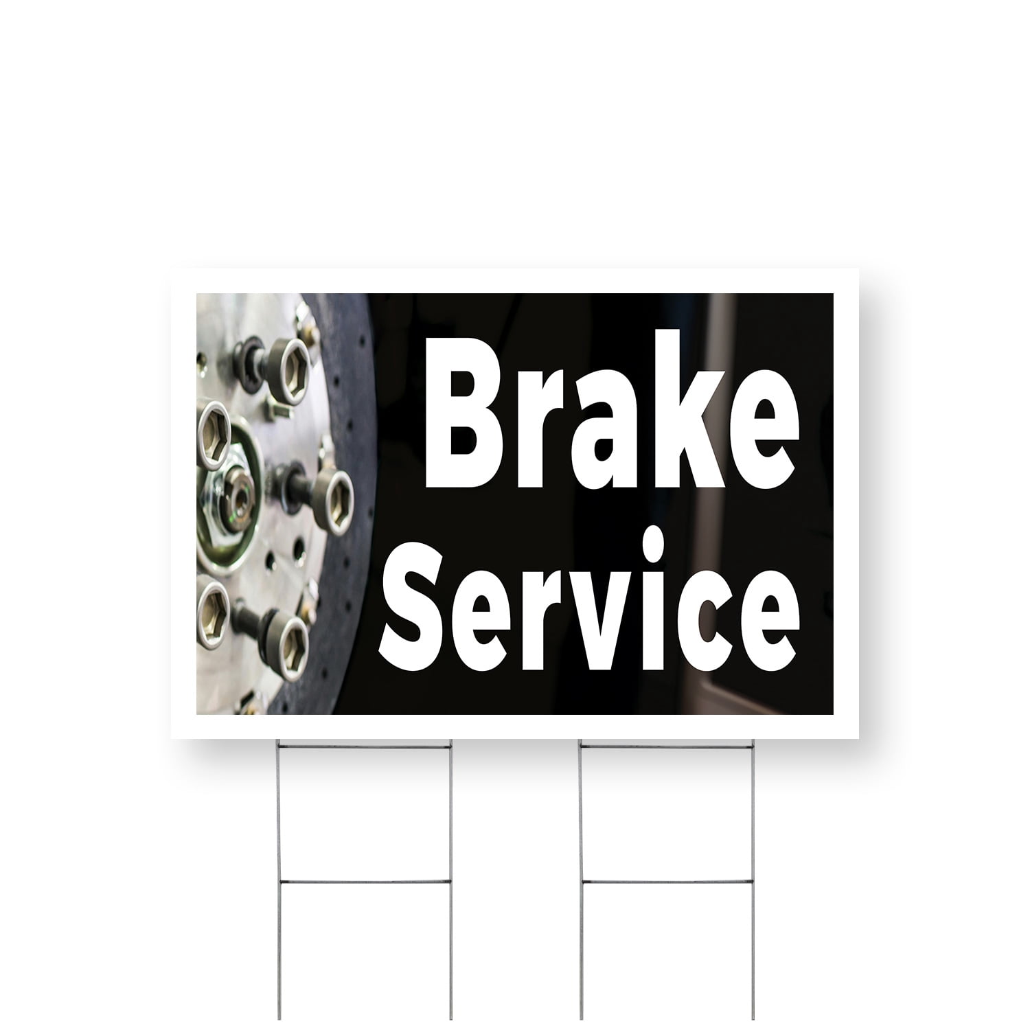 Brake Service Yard Sign 24 Inch x 36 Inch Double Sided Weatherproof ...