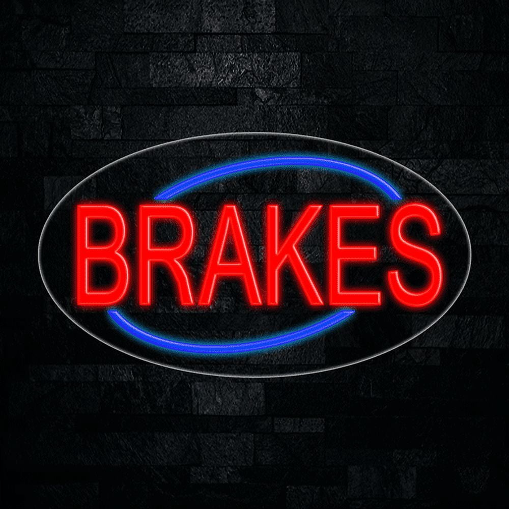 Brakes LED Neon Sign 28"L x 16"H #34160 - Walmart.com