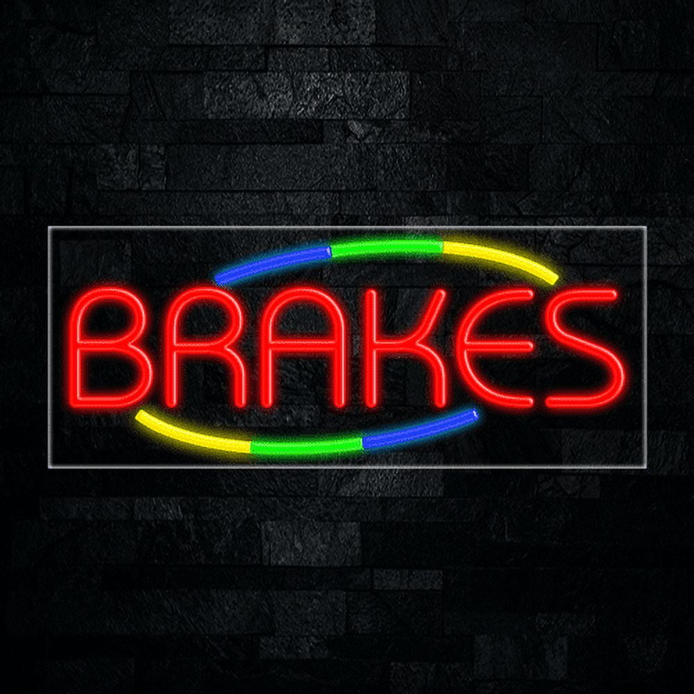 Brakes-LED Neon Sign 30"L x 12"H #30748 - Walmart.com