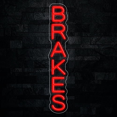 Brakes Neon LED Sign 27"L x 5"H #32963 - Walmart.com