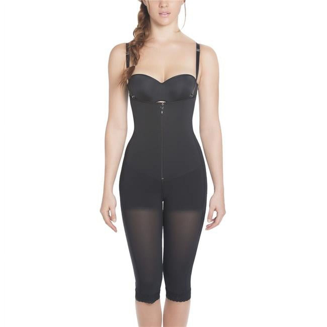 Braless Minimizer Bodysuit Long Leg with Latex- Black- S - Walmart.com