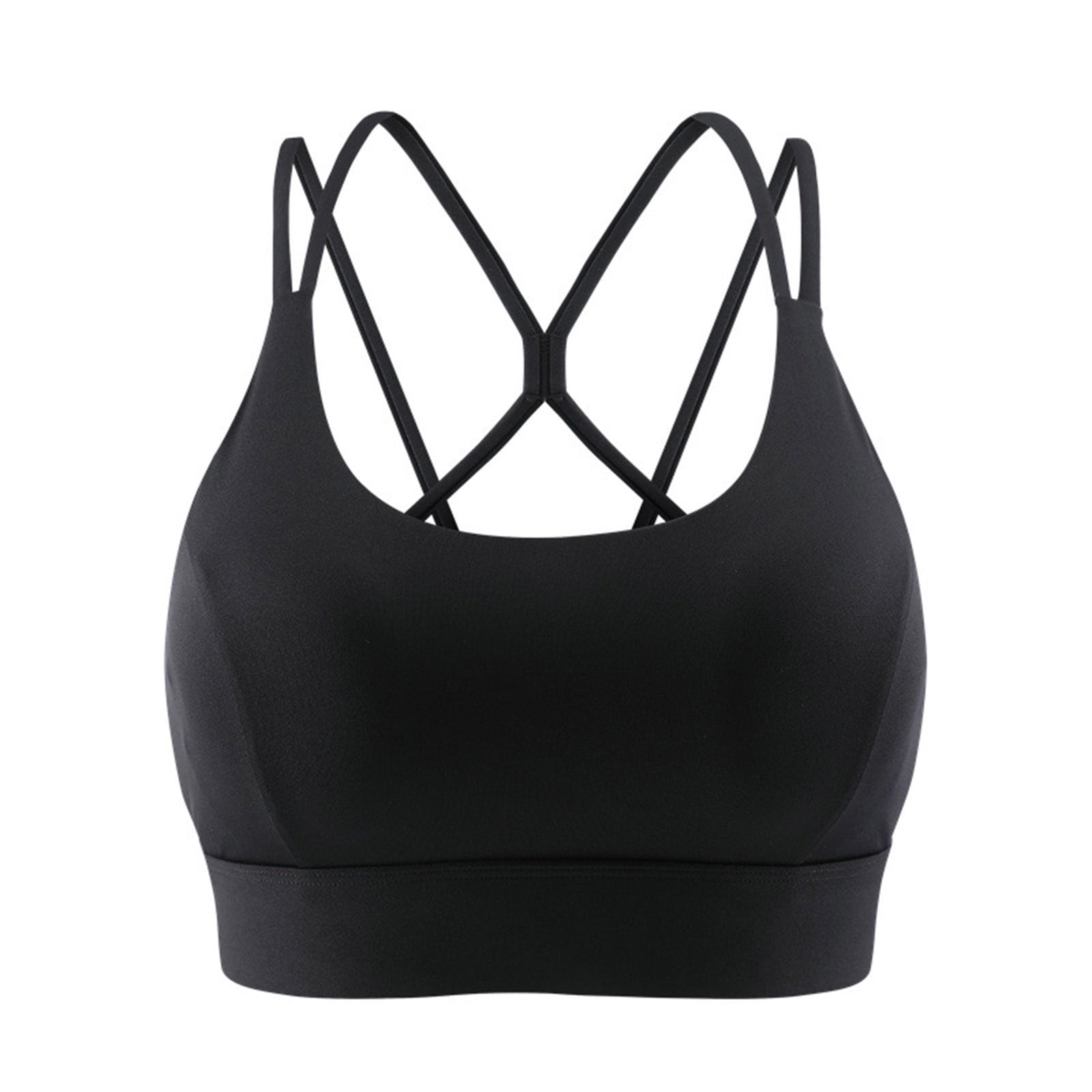 Bralette for Women Cups Women High Support Sports Bras, Crisscross Back ...