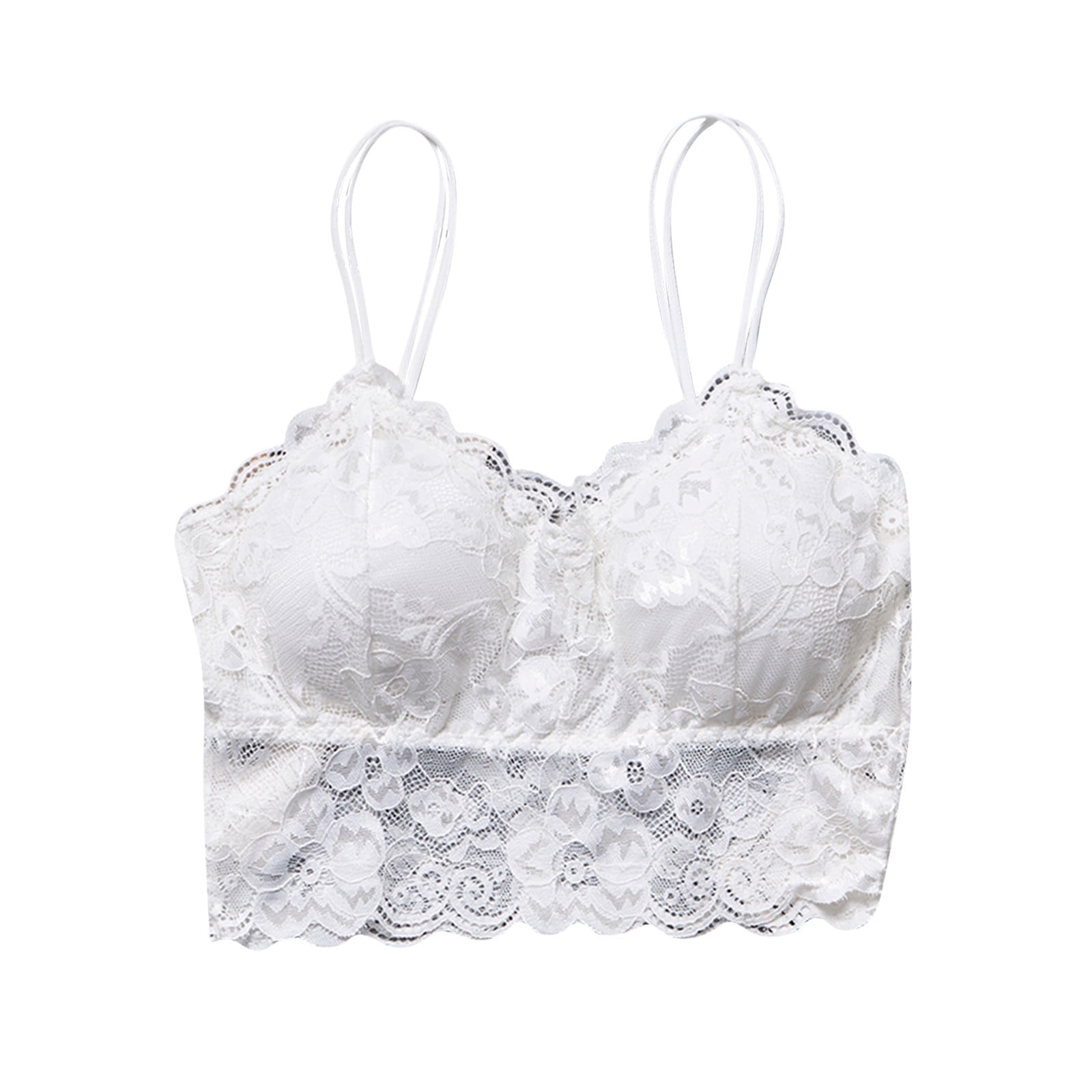 Bralettes for Women Lingerie Spaghetti Adjustable Strap Bras V Neck ...
