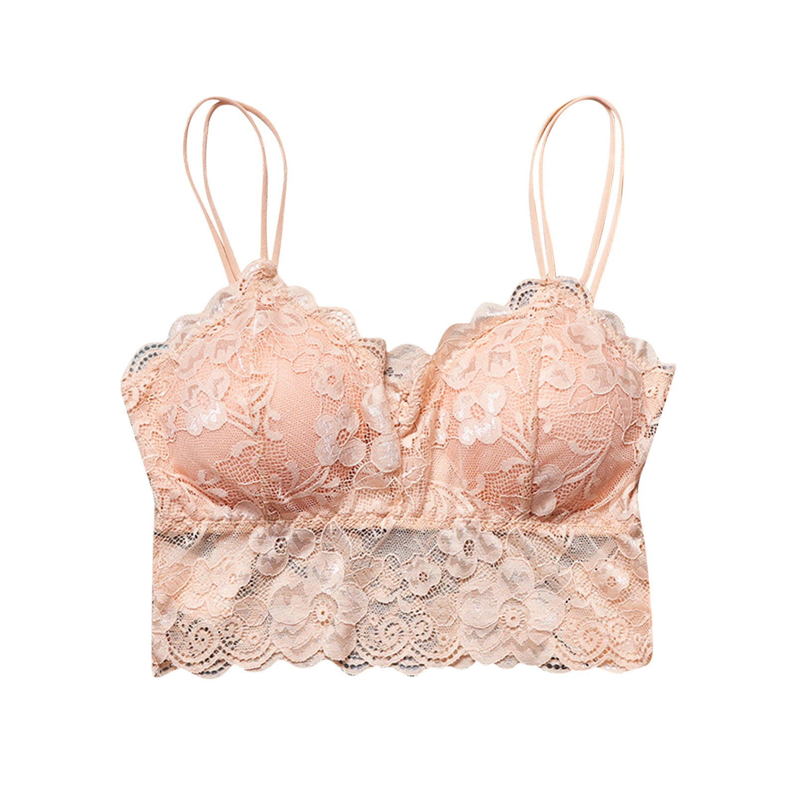 Bralettes for Women Lingerie Spaghetti Adjustable Strap Bras V Neck ...