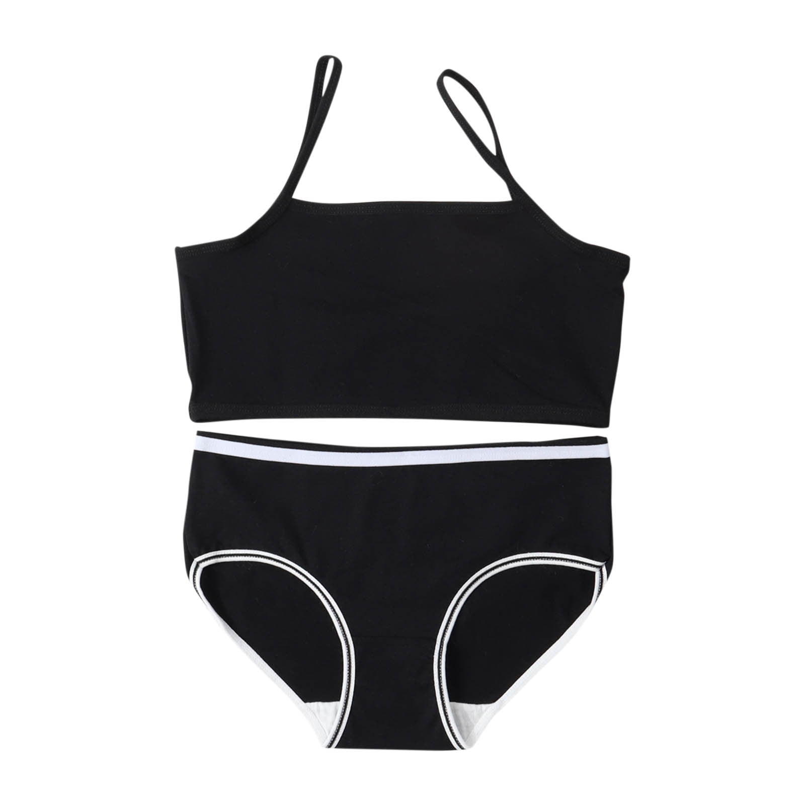 Bralettes for Girls Girls' Two Piece Underwear Set High Waist Briefs ...