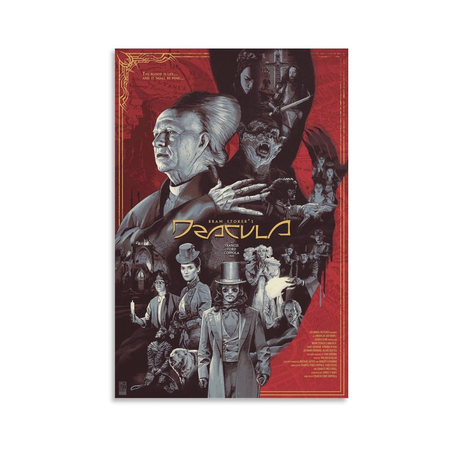 Bram Stoker's Dracula Movie Poster (30) Canvas Art Poster and Wall Art ...