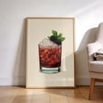 Bramble Cocktail Retro Cocktail Bar Cart Kitchen Poster Unframed Paper ...