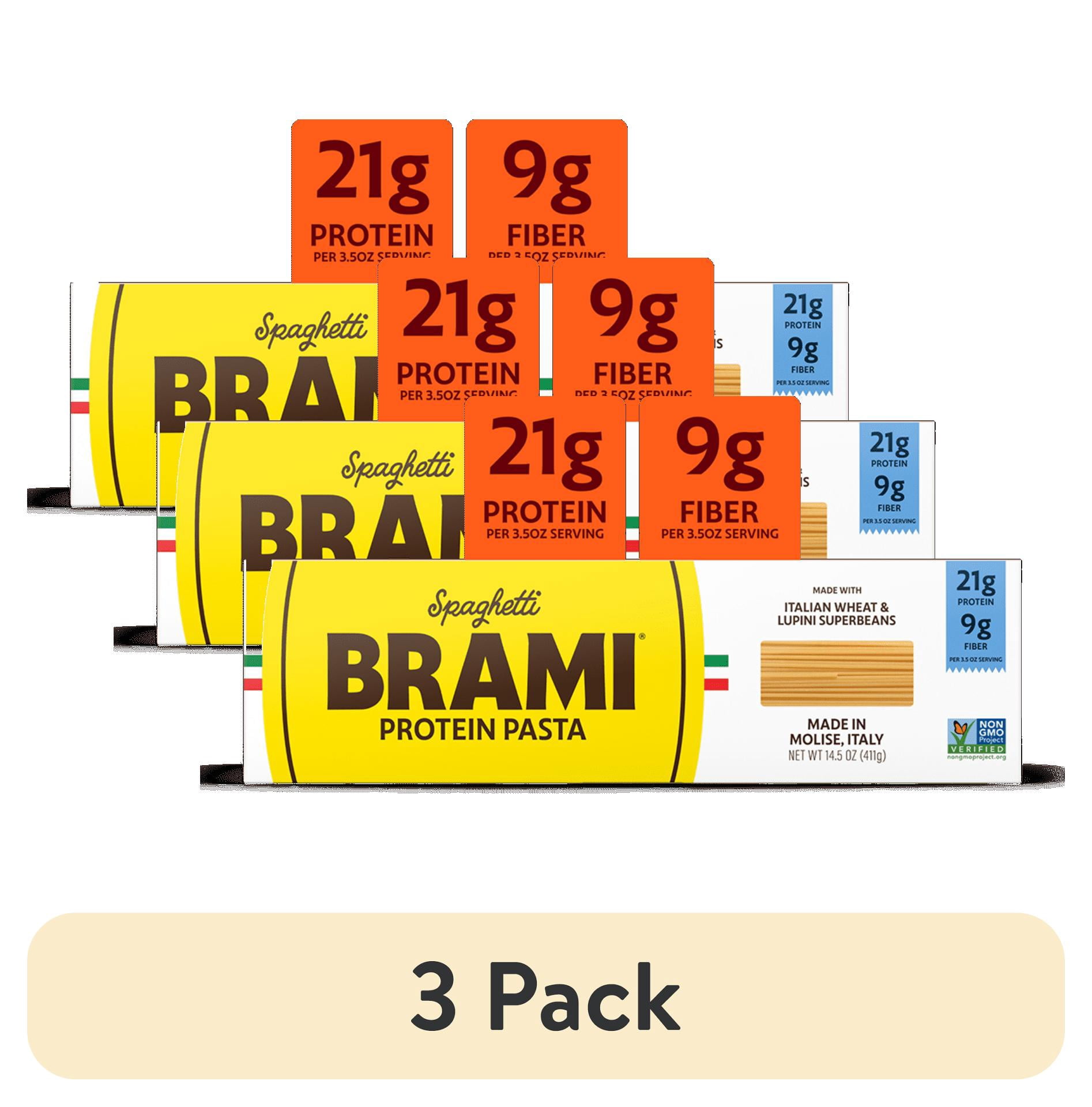 (3 pack) Brami Spaghetti High Protein Pasta, 21g Protein, High Fiber ...