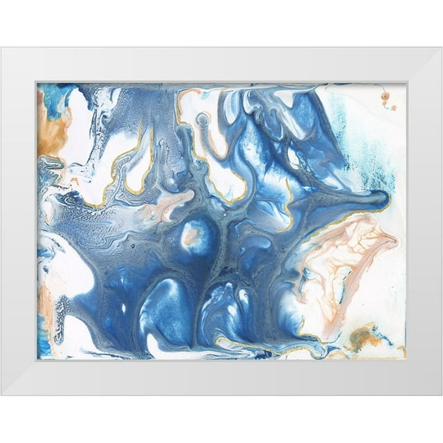 Bramma, Lila 14x12 White Modern Wood Framed Museum Art Print Titled ...