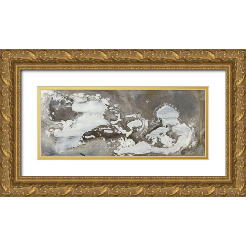 Bramma, Lila 32x15 Gold Ornate Wood Framed with Double Matting Museum ...