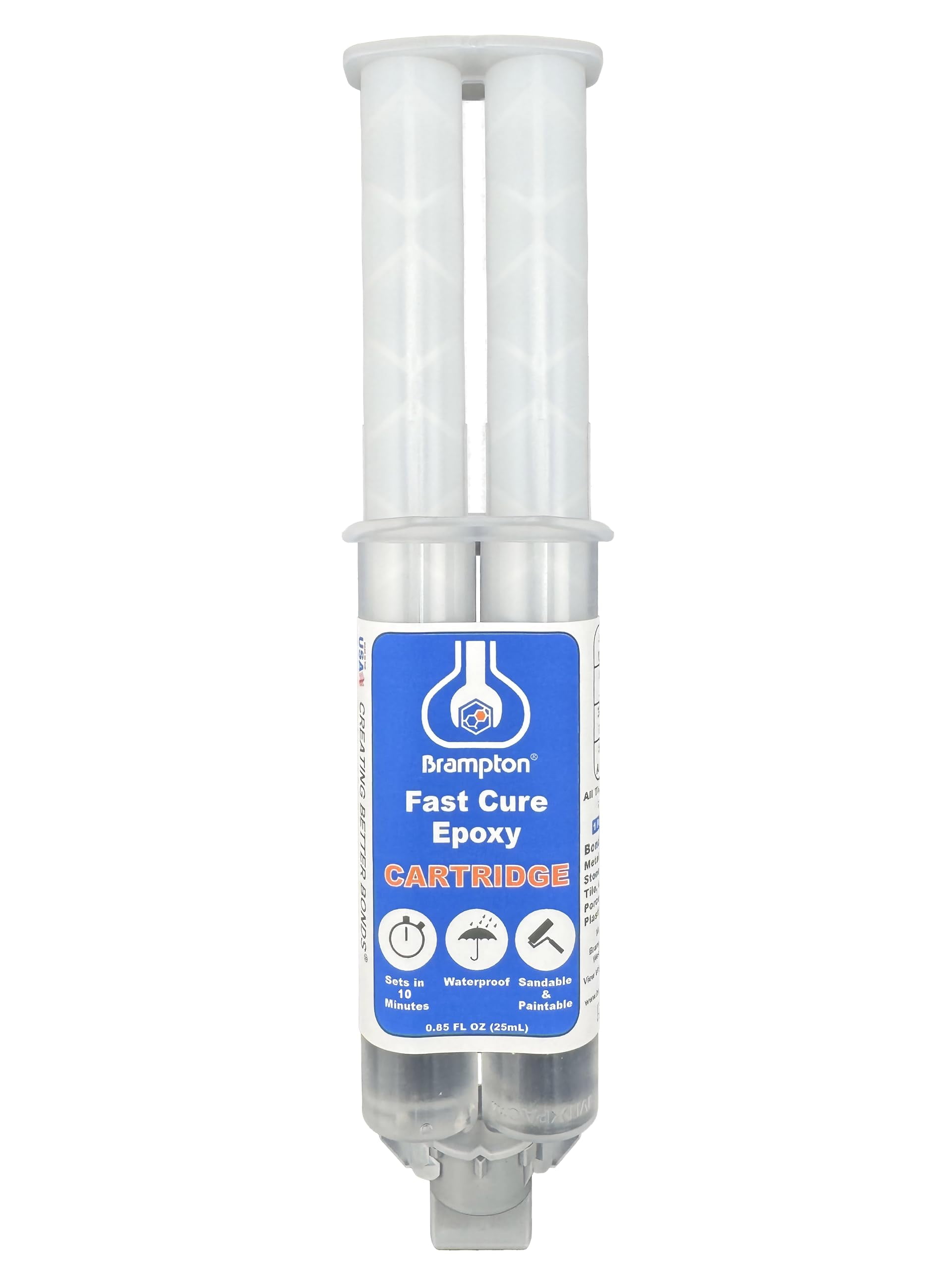 Brampton Fast Cure Epoxy, 10-Min Set, Waterproof Bond for Metal, Wood ...