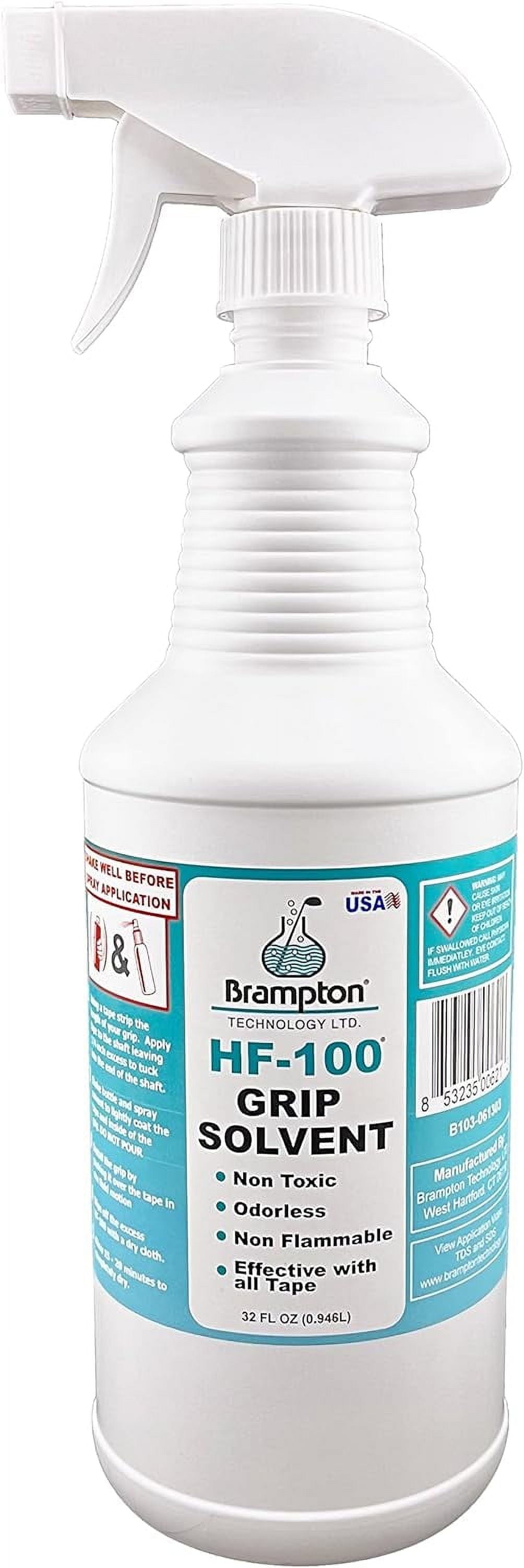 Brampton HF-100 Premium Golf Grip Solvent - Non-Toxic Shake and Spray ...