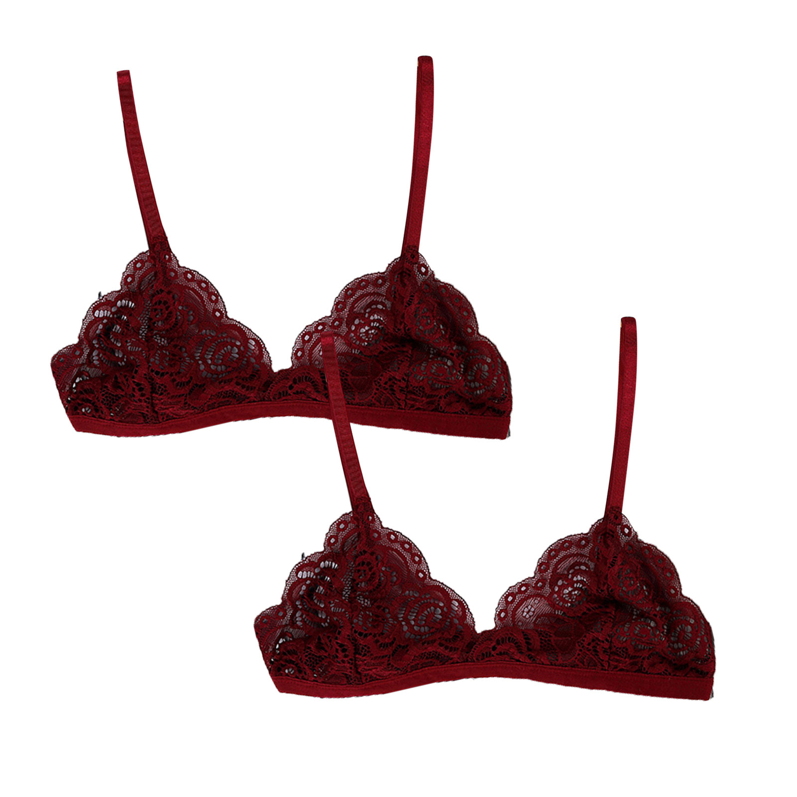 Bramtres Bralettes for Women Bras for Women 2PC Women Sexy Lace Thin ...