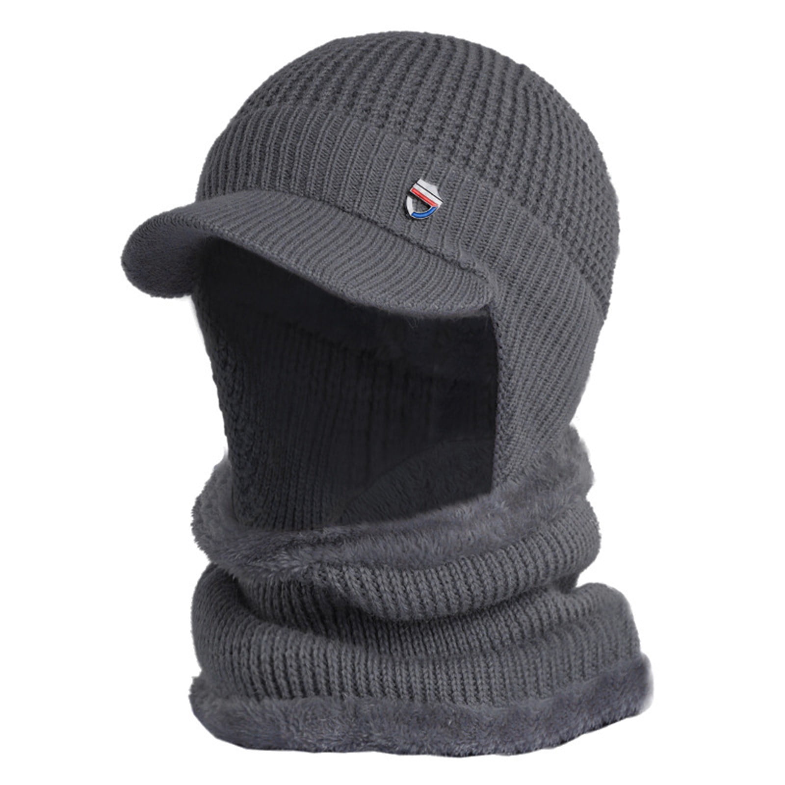 Bramtres Mens Hats,Winter Hats Men's Autumn Winter Knitted Pile Up Hat ...