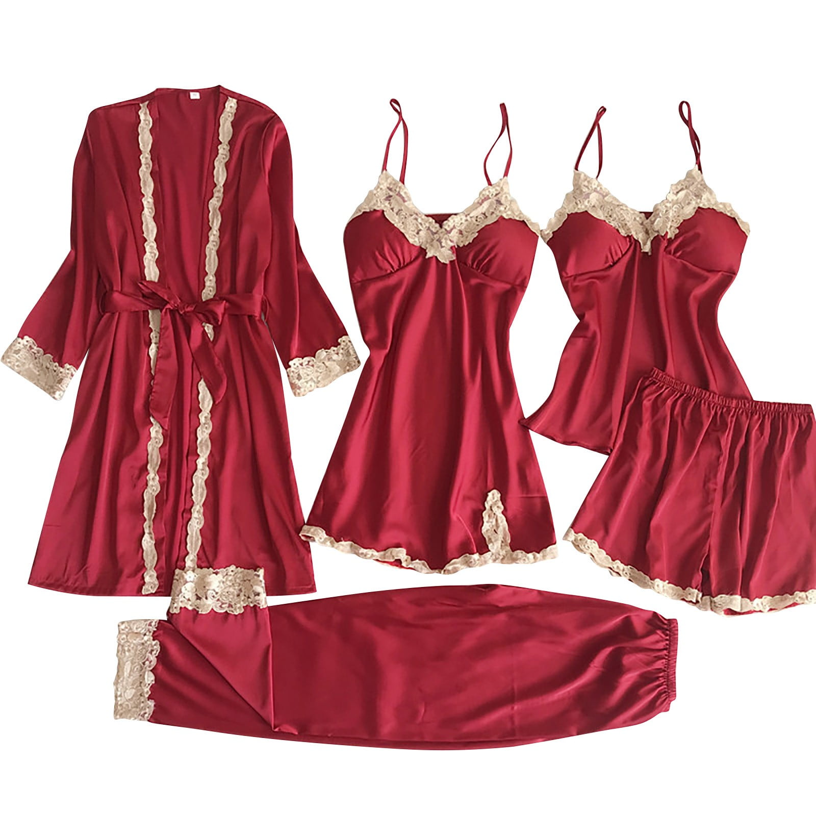 Bramtres Pajama Sets For Women 2 Piece Silk Pajamas Ladies Satin
