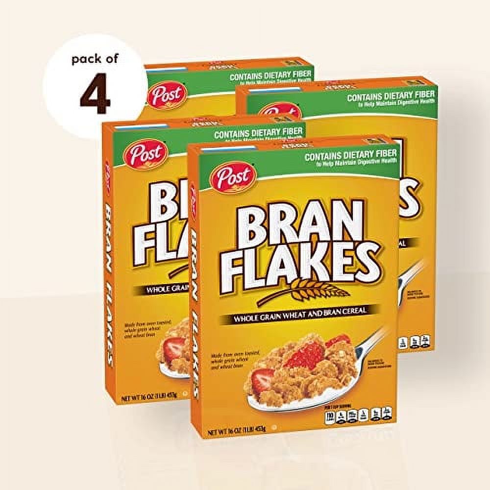 Bran Flakes Breakfast Cereal - 16 Oz (Pack of 4) - Walmart.com