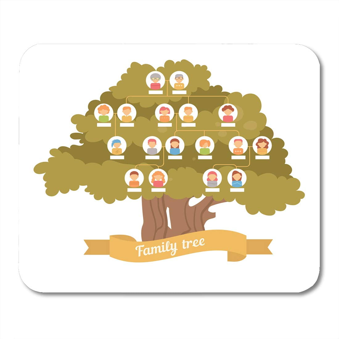 Branch Abstract Family Tree Genealogy Pedigree Cartoon Character on ...
