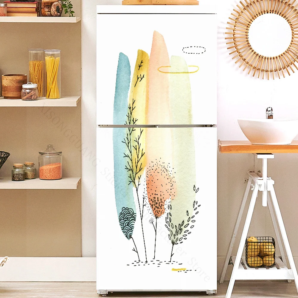 Branch Bird Modern Flower Refrigerator Stickers Decorative Picture ...