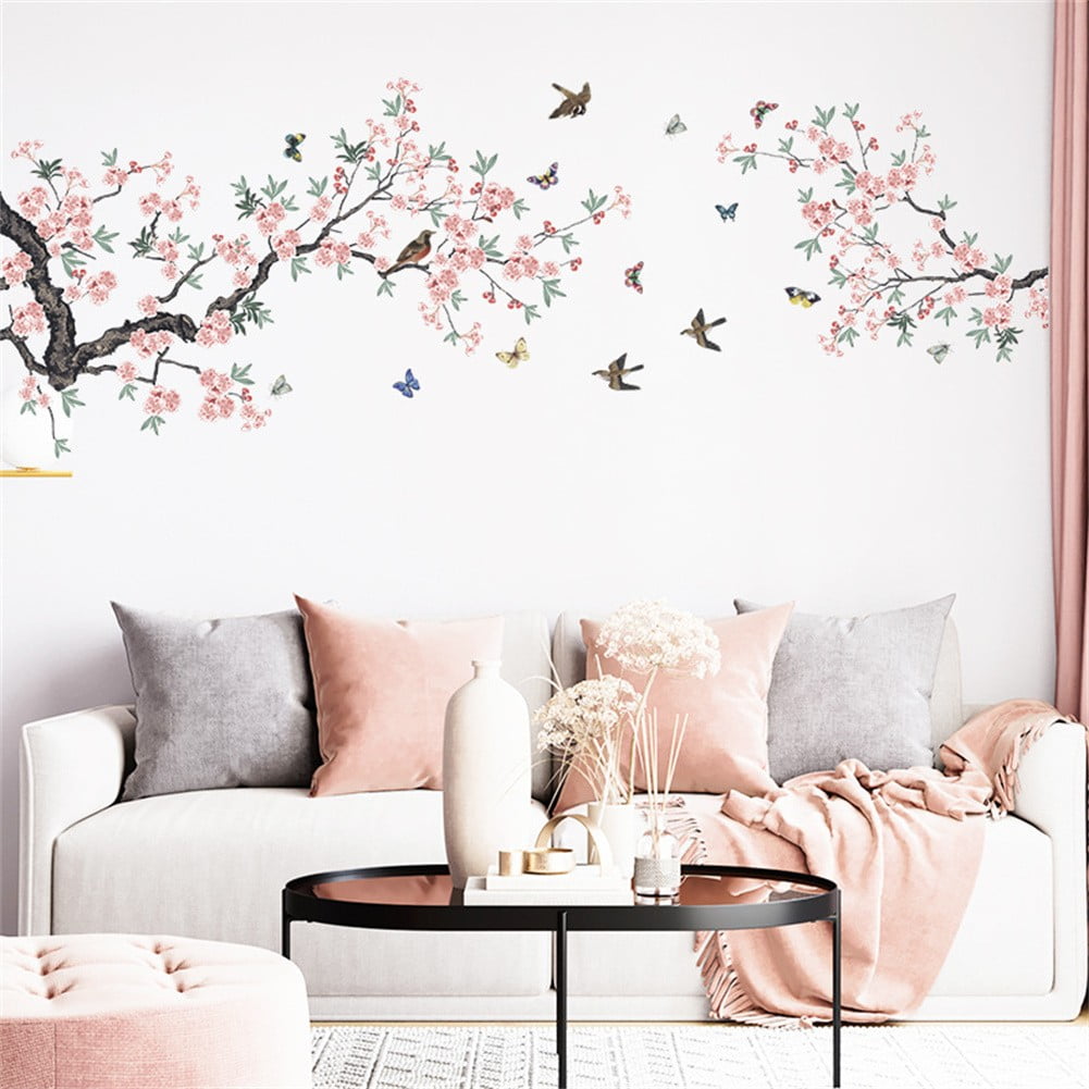 Branch Bird Stickers, Bedroom Living Room Wall Stickers, Decal Mural ...