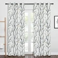 Branch Fall Curtains for Living Room 84 inches Long, Grommet Blackout ...