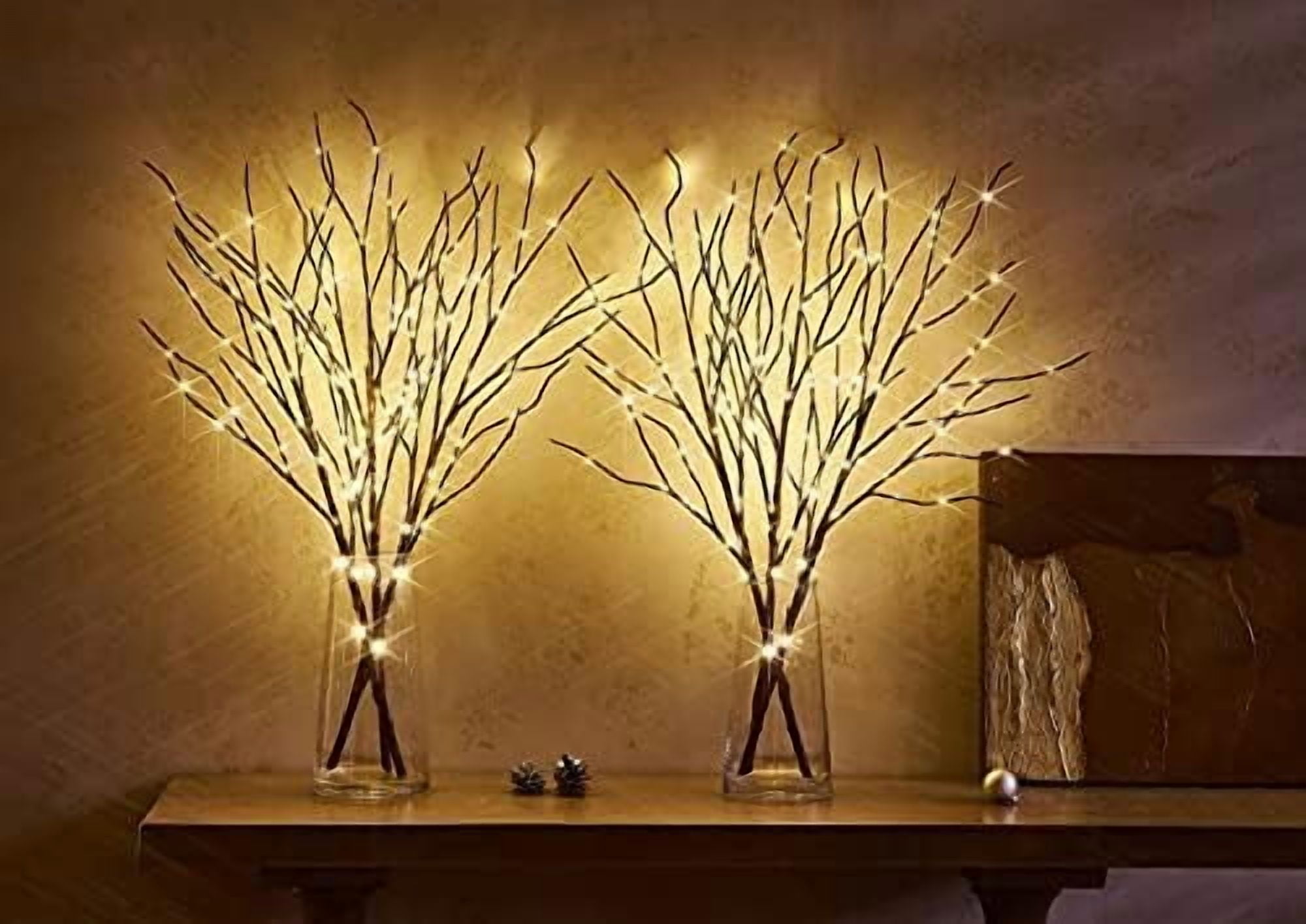 Branch Lights Plug in with Timer Willow Branches with Lights for Vase ...