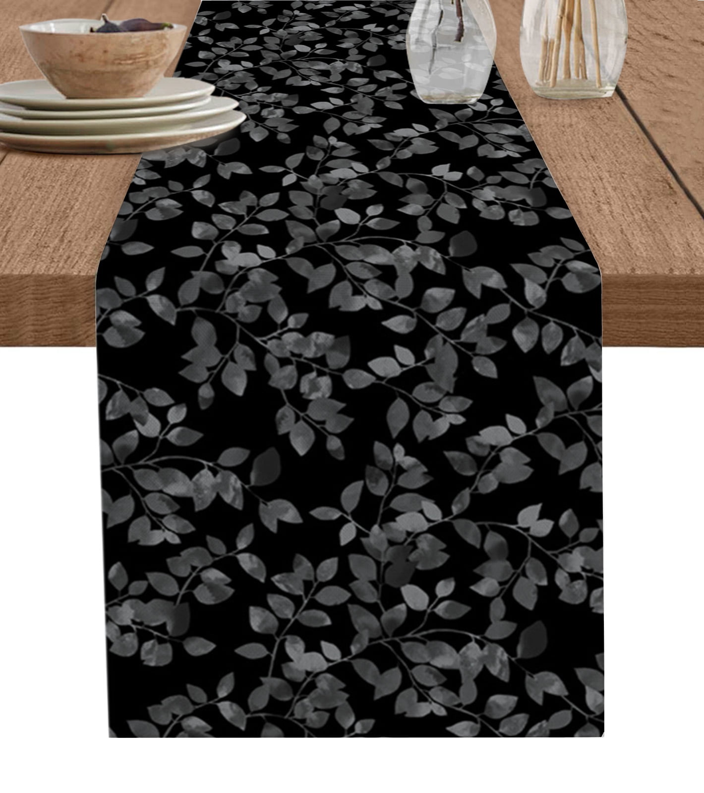 Branches And Leaves Gradual Watercolor Table Runner ration Home r ...