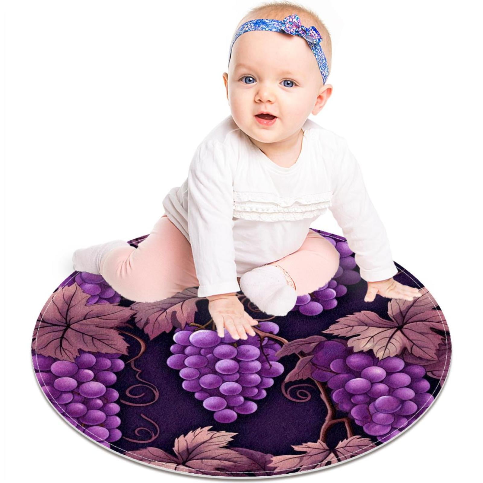 Branches of Grapes Fruits Prints Small Area Rugs Bathroom Rugs, Non ...