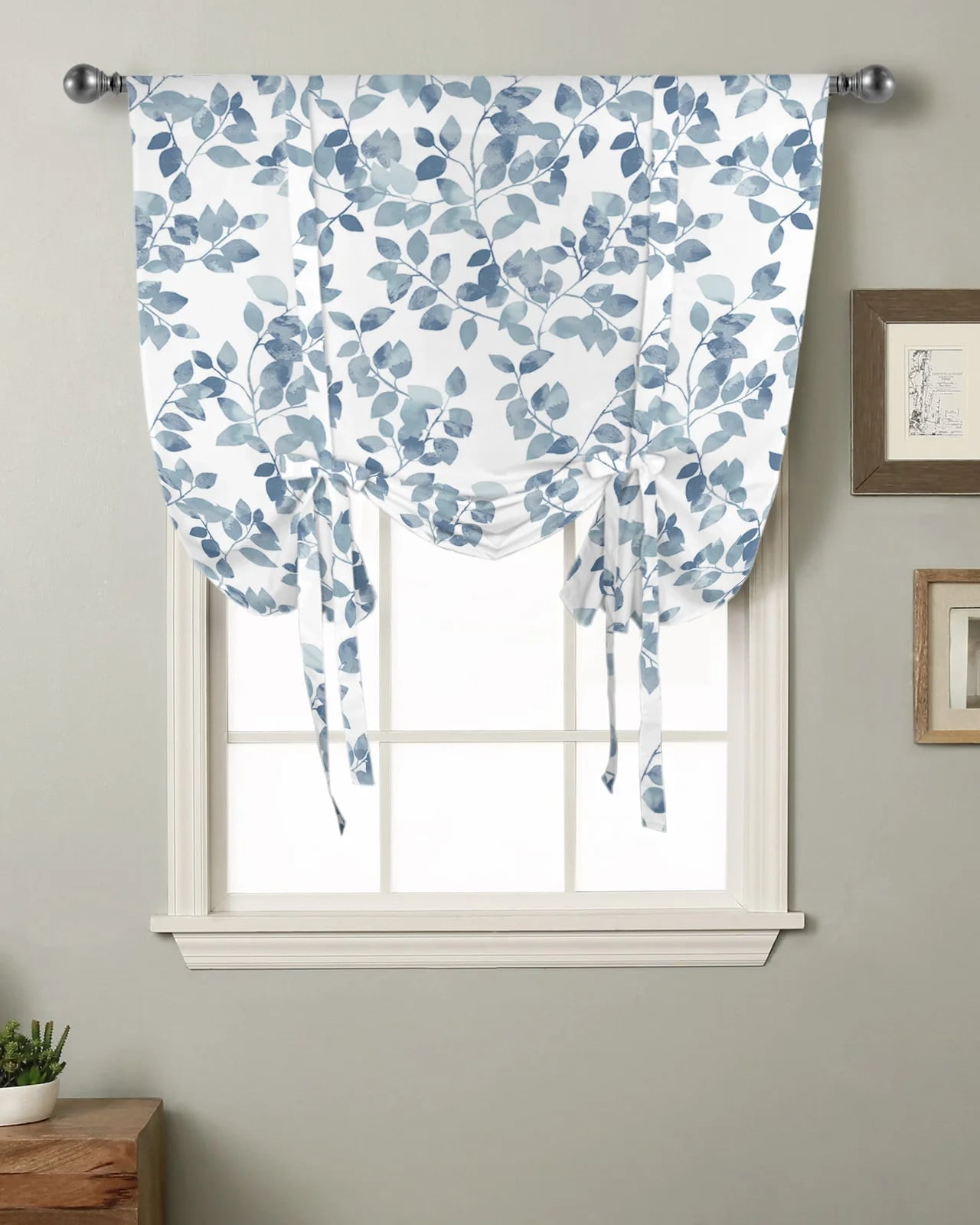Branches Leaves Gradient Window Curtain for Living Room Curtains for ...