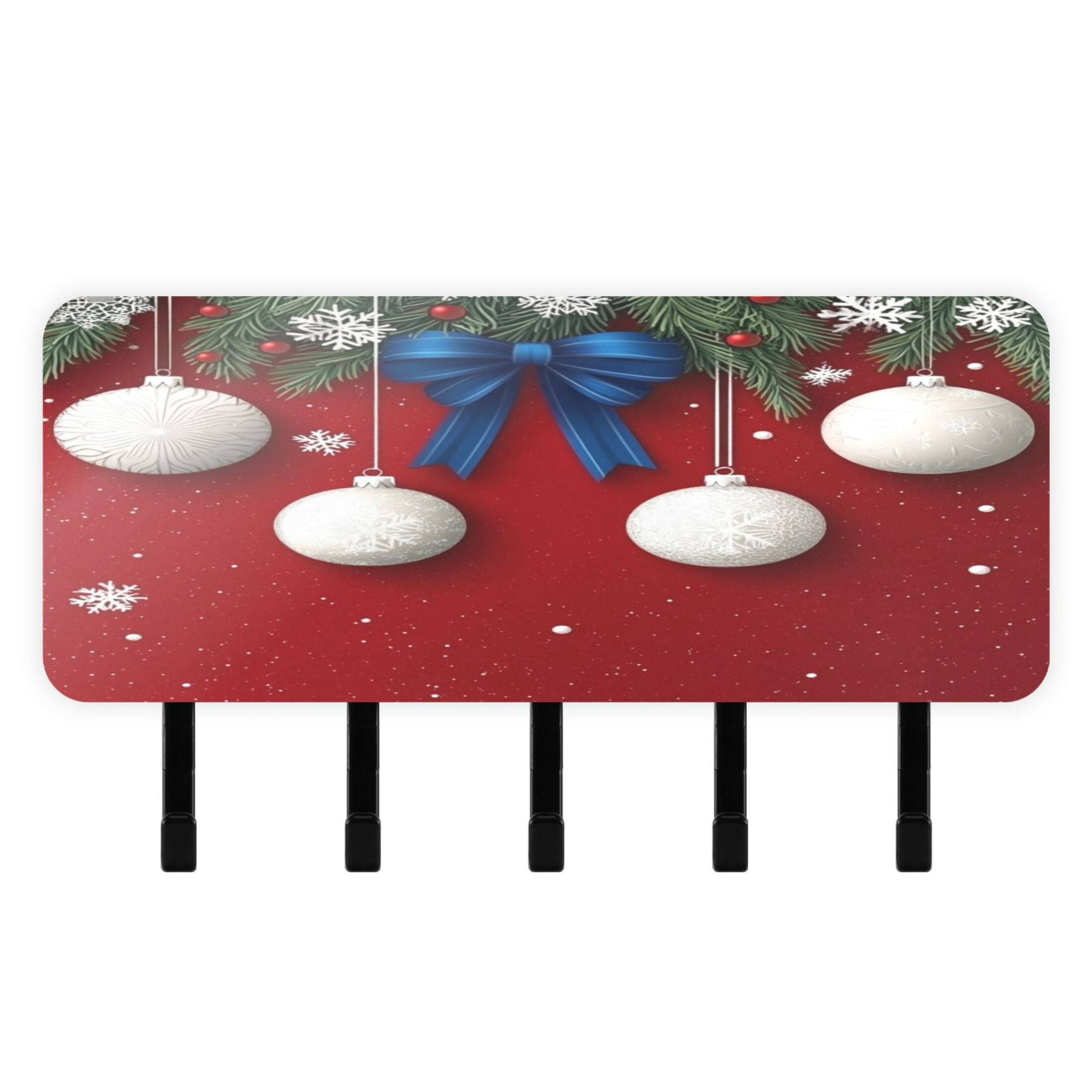 Branches and Christmas Balls Key Holder for Wall Mail Holder Organizer ...