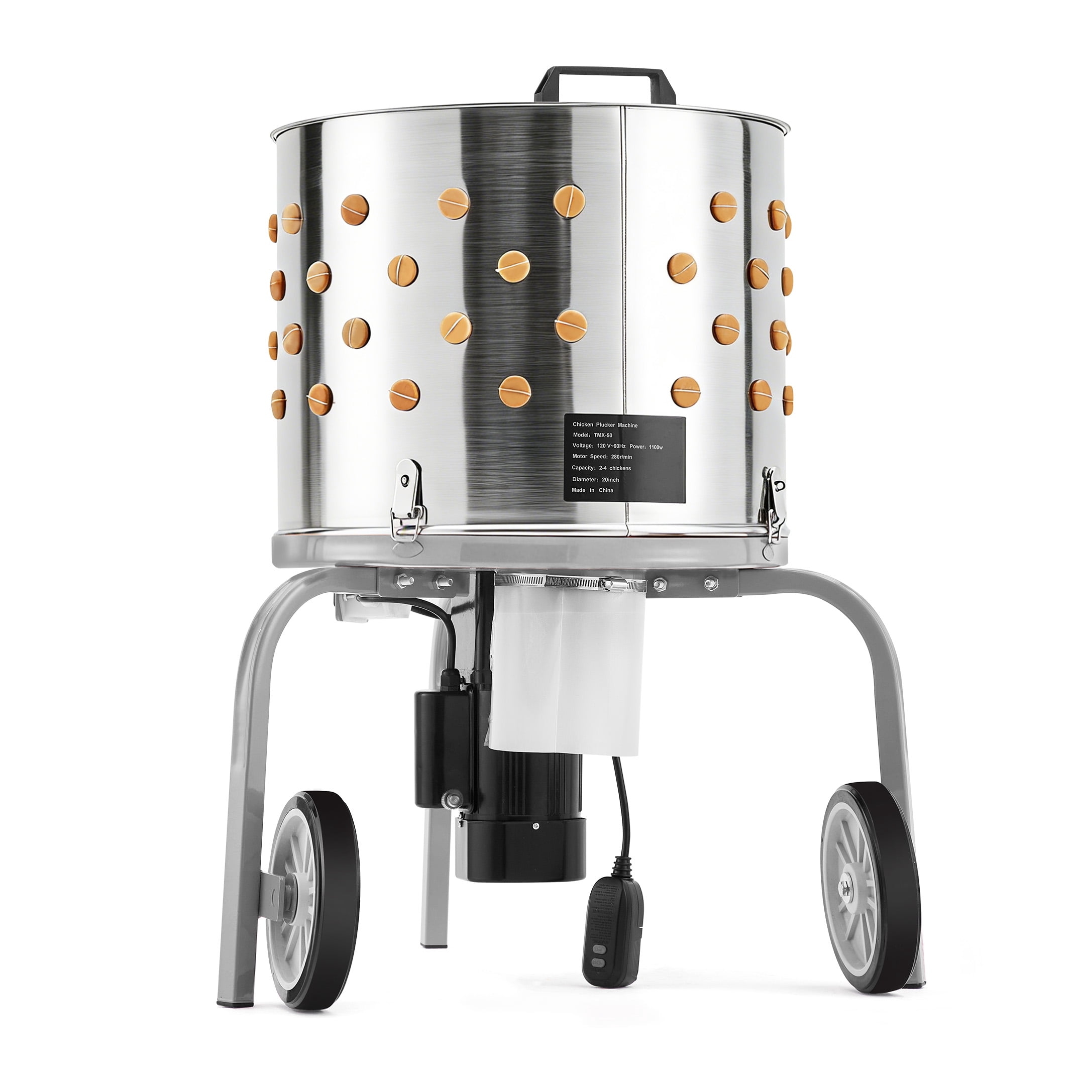 [Brand] 20" Stainless Steel Chicken Plucker Machine, 500W Automatic ...
